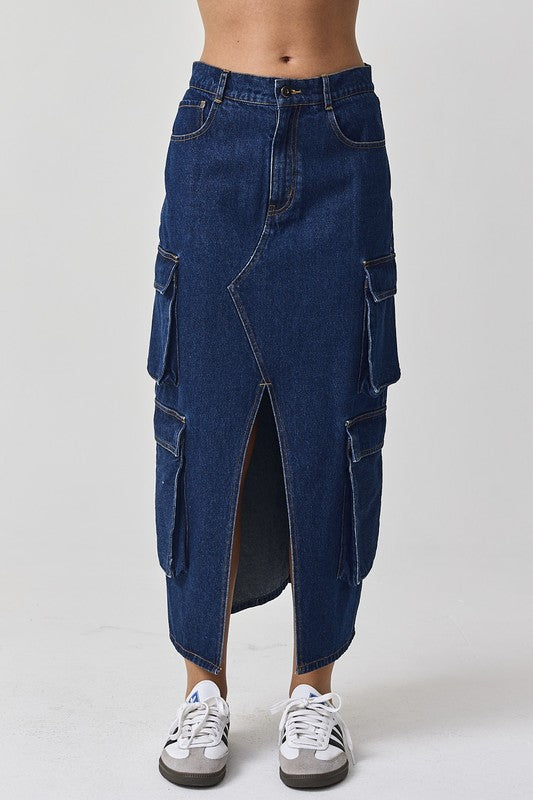 Paper Moon Cargo Chic Midi Skirt - PinkOrchidFashion