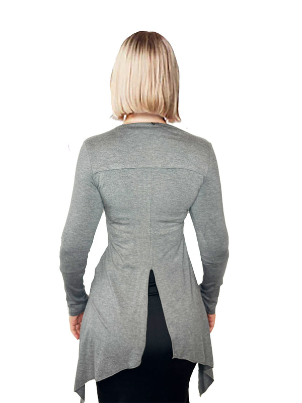 Celine K Split Back Long Designer Top - PinkOrchidFashion