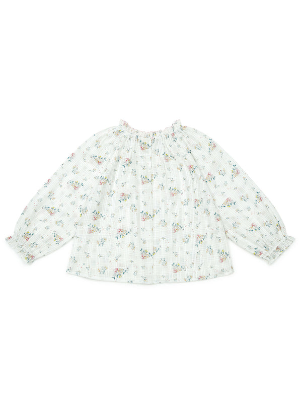 Bonton Carla Floral Print Cotton Blouse - Tops - PinkOrchidFashion