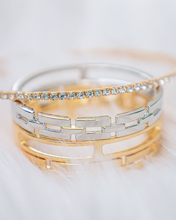 Square Cuff Bracelet - Accessory - PinkOrchidFashion